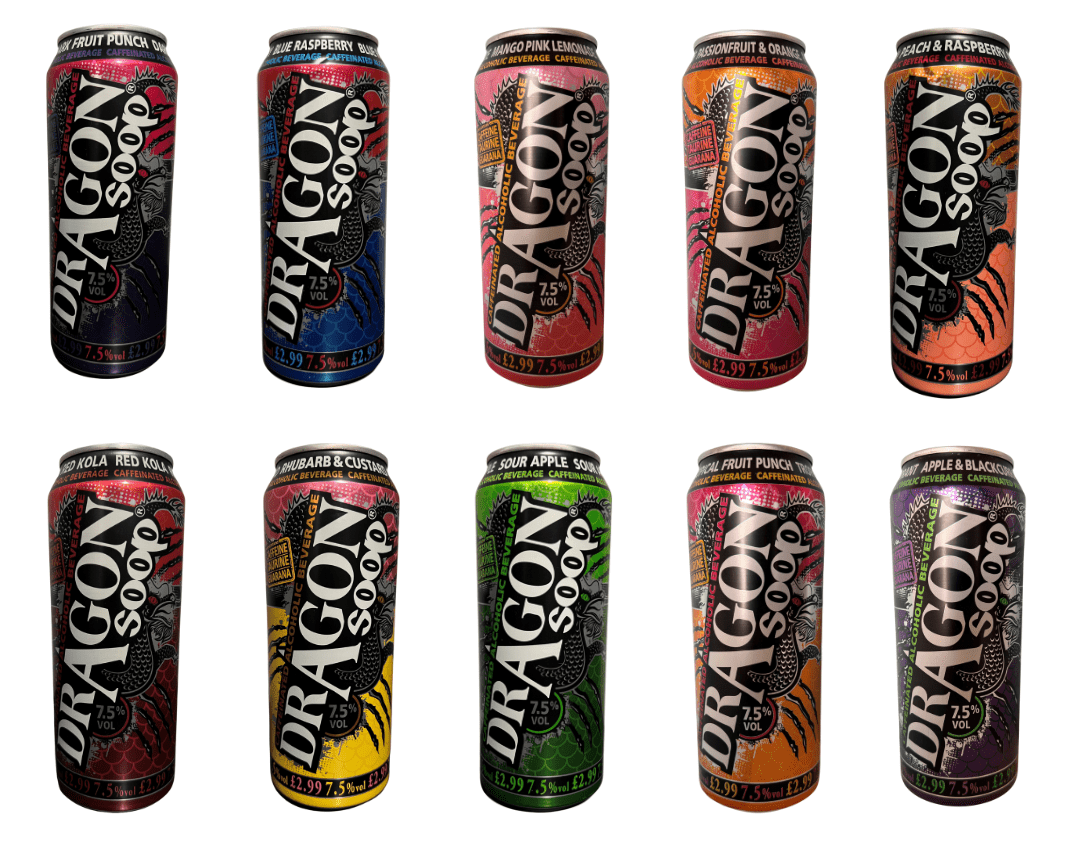 Dragon Soop Dark Fruit Punch; Dragon Soop Blue Raspberry; Dragon Soop ...